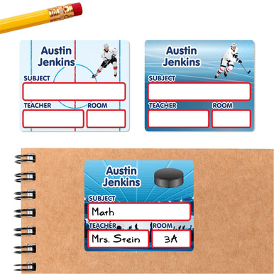 Hockey School Subject Labels for Kids | Sticky Monkey