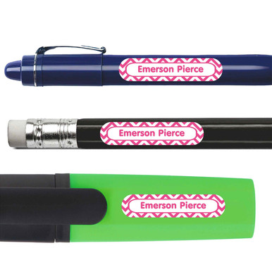 Chevron Pencil Stickers | Pencil Labels