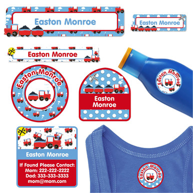 Trains Chug Labels for Clothes for Camp | Camp Name Labels