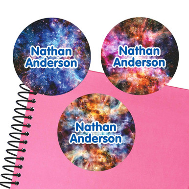 Galaxy Large Round Labels | Waterproof Labels