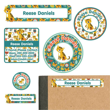 Tigers School Supply Labels |Children Labels for School
