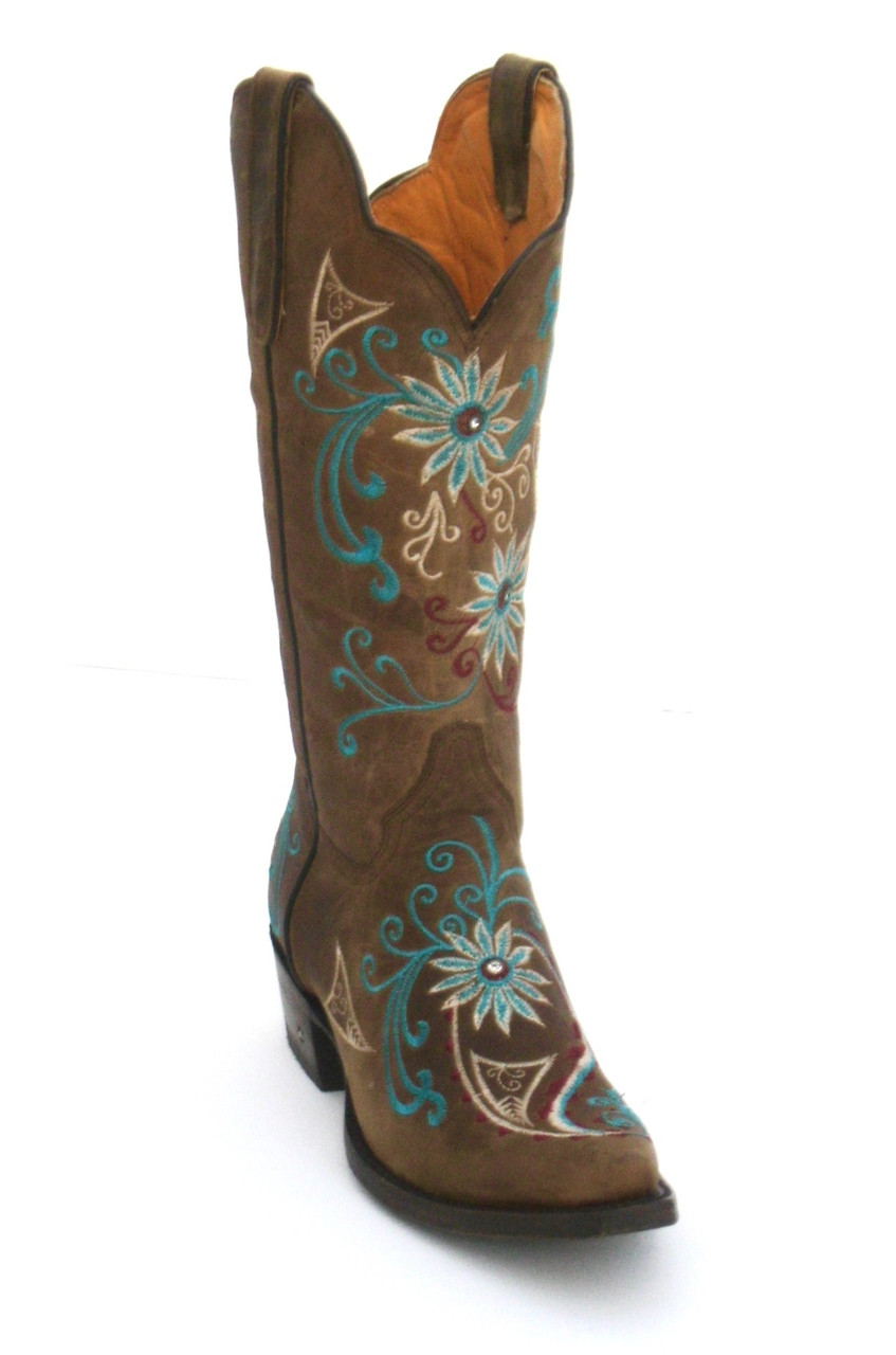 Diamond T Ladies Brown Miss Loretta Boot - Zemado