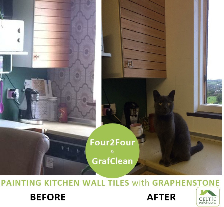 Painting Kitchen Wall Tiles - Ceramic Tile Paint - Celtic Sustainables