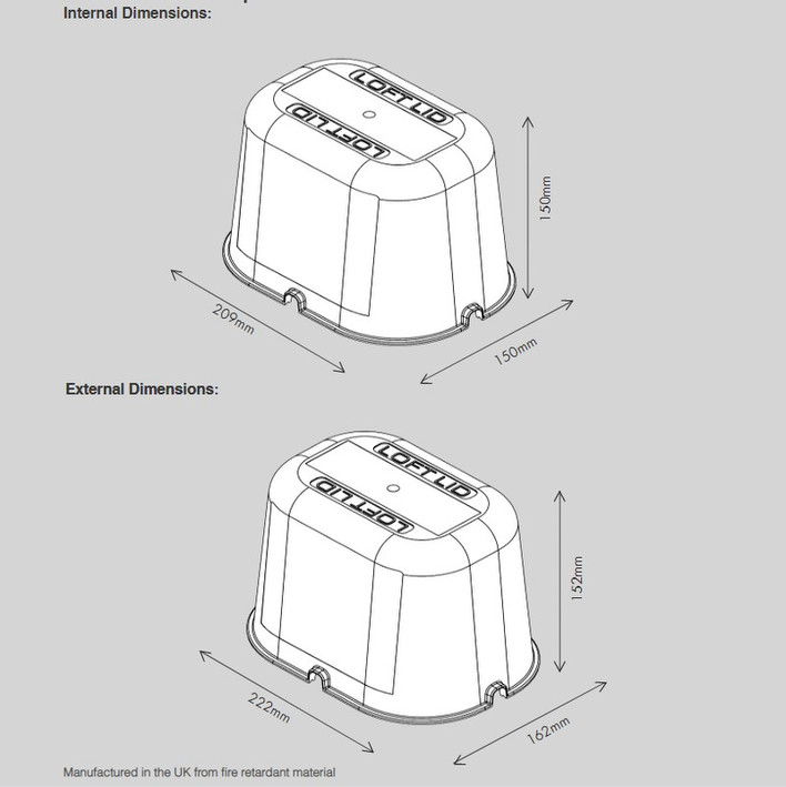 Loft Lid - Fire Retardant Downlight Cover - Celtic Sustainables