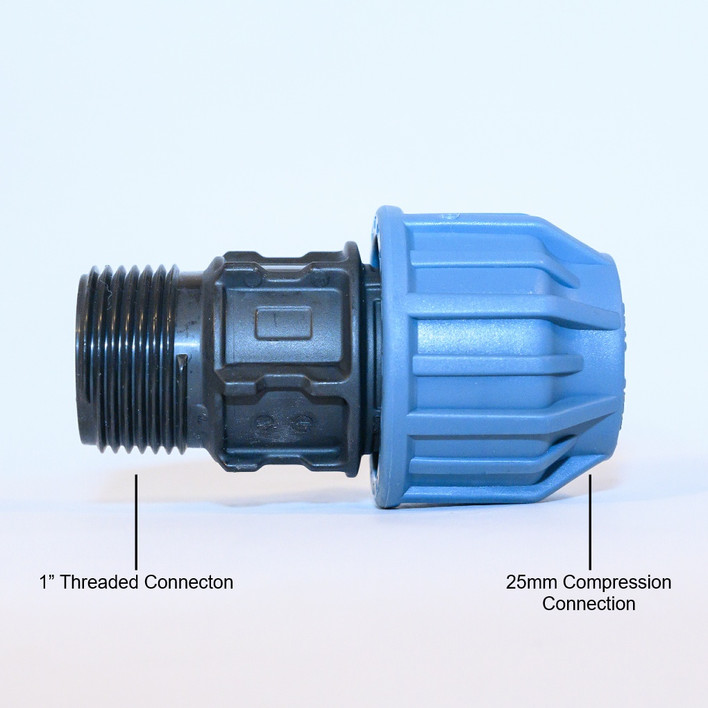 Compression Adapter to 25mm pipe - Celtic Sustainables