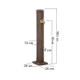 Watering Post - Garden Standpipe in Walnut Wood Effect
