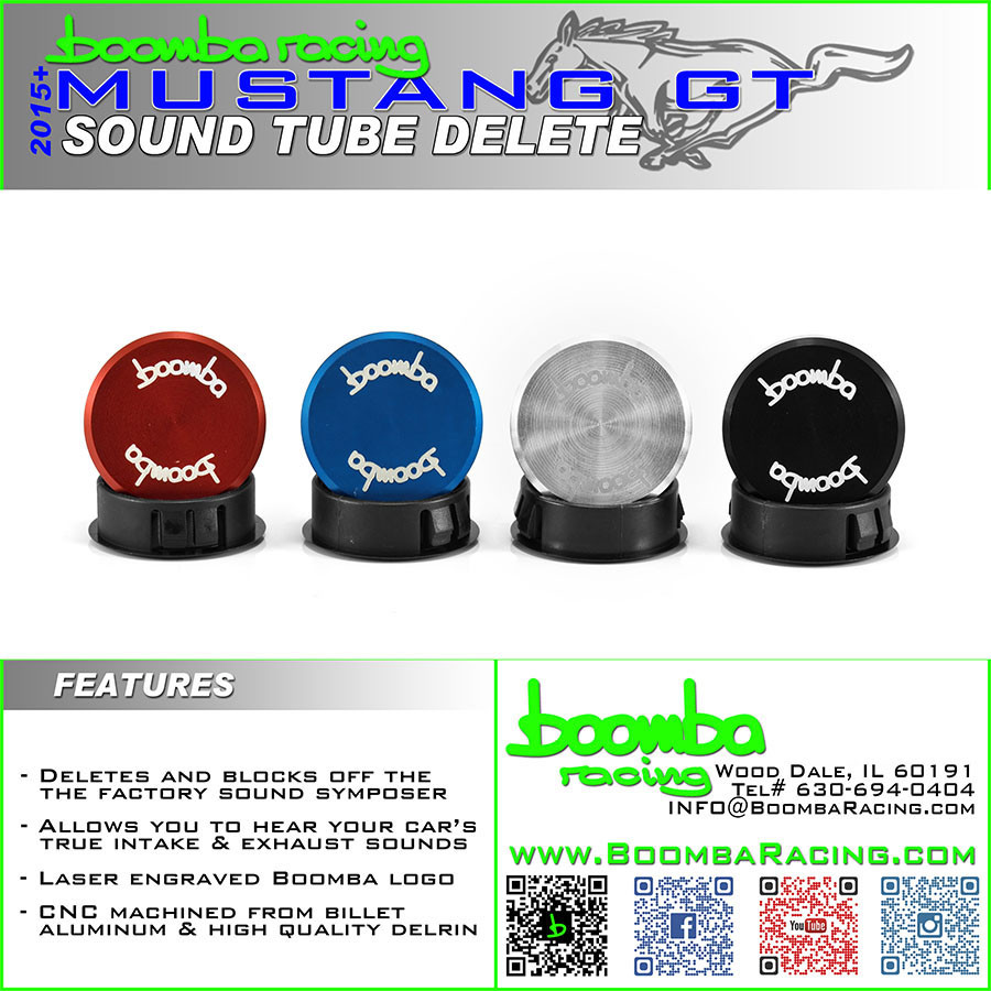 MUSTANG GT SOUND TUBE DELETE - Boomba Racing, Inc.