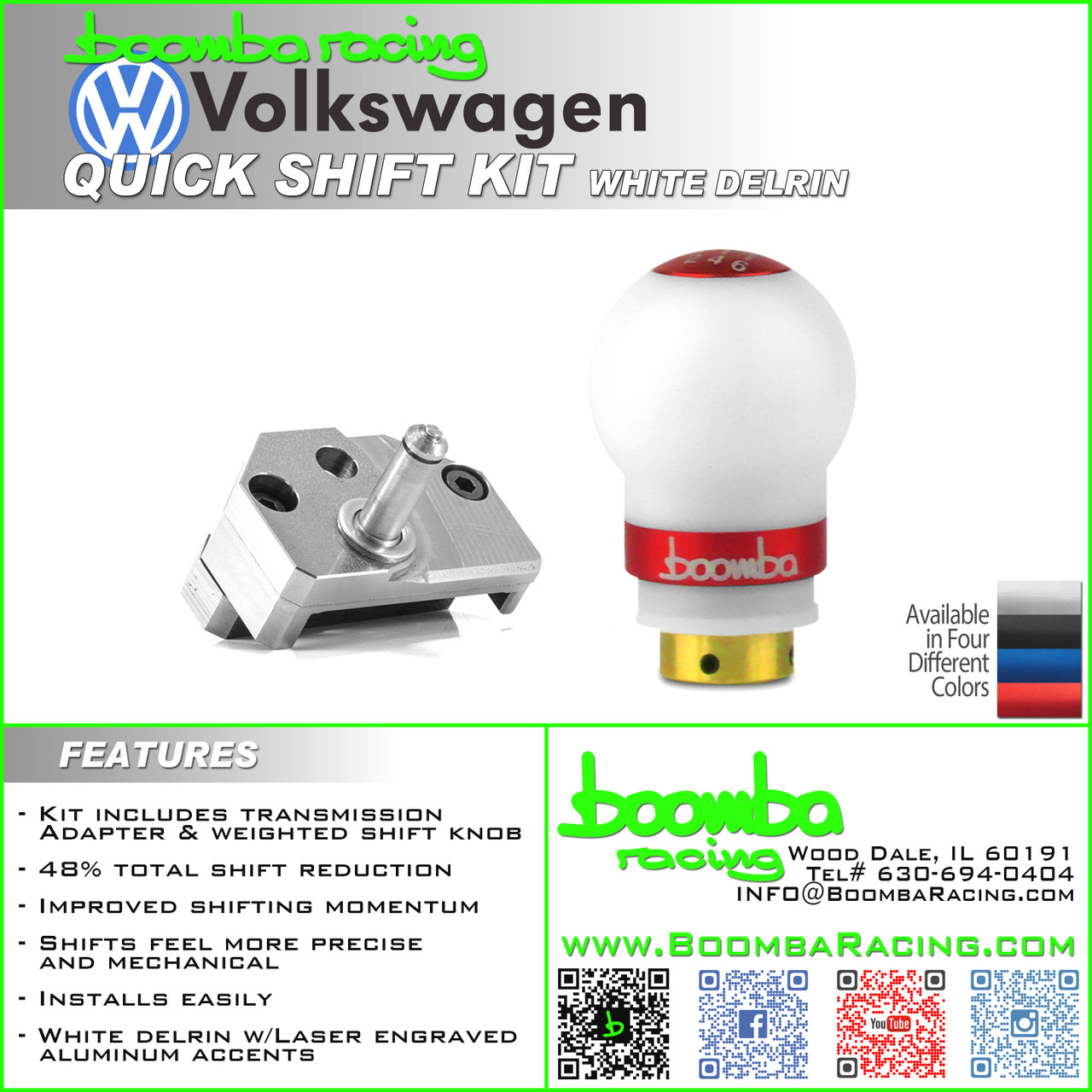 VW QUICK SHIFT KIT WHITE - Boomba Racing, Inc.