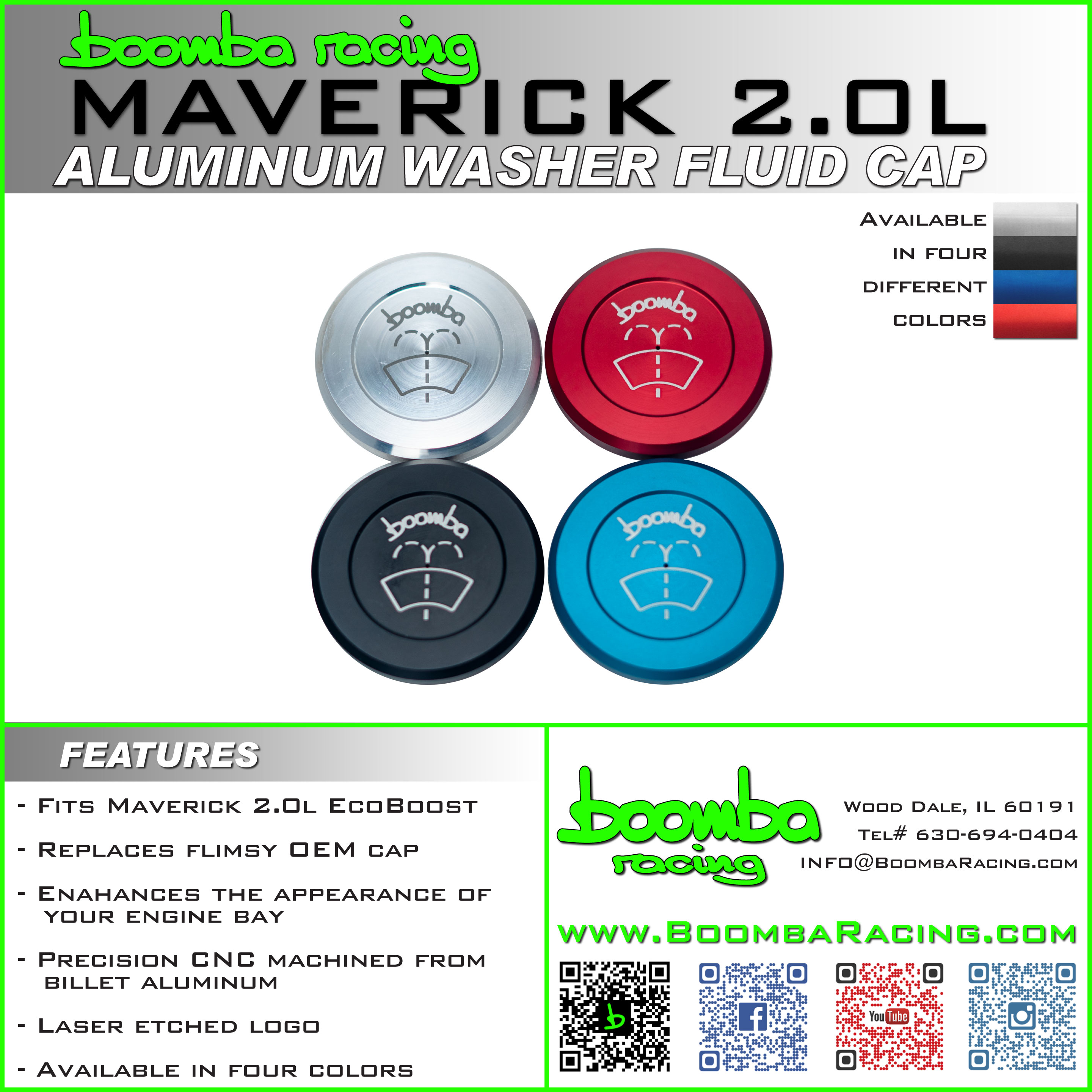 MAVERICK WINDSHIELD WASHER FLUID CAP - Boomba Racing, Inc.