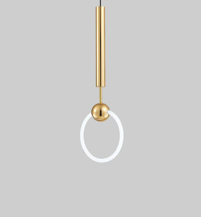 Gold & Glass Tube Pendant Light - PEN00366 - AL MASAH CRYSTAL CO.