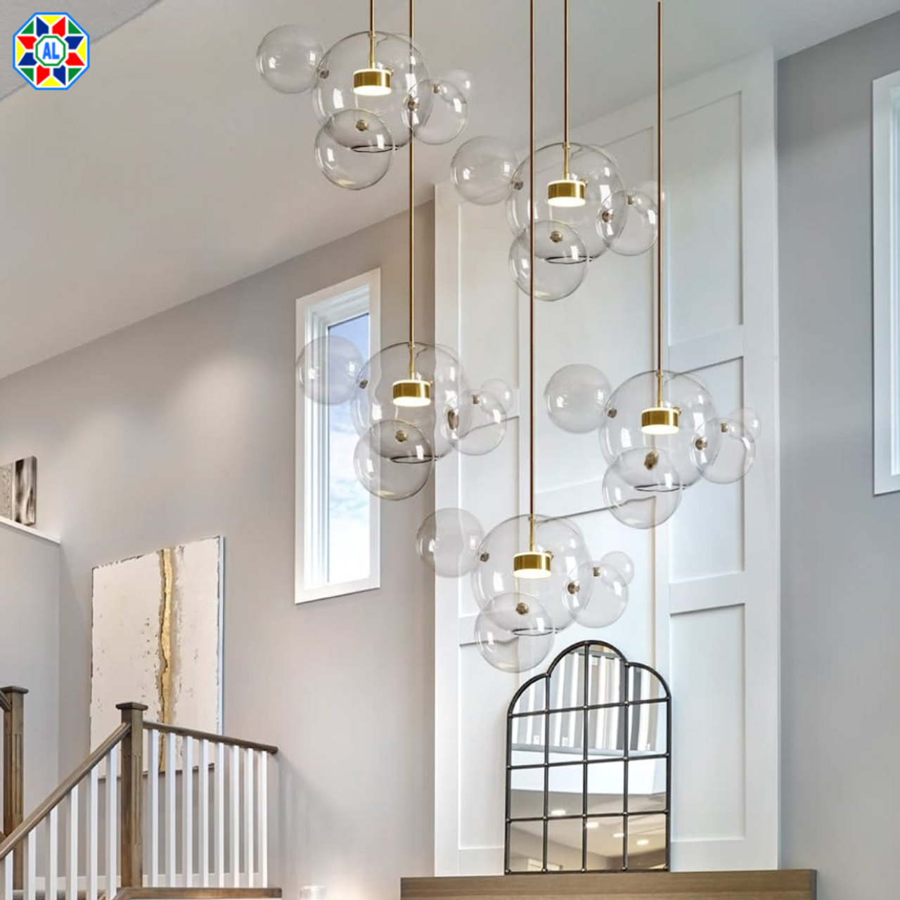 Glass Ball Pendant Light Pen00372 Al Masah Crystal Co