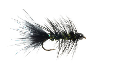 Bead Black/Olive Crystal Mini Bugger - RoundRocks