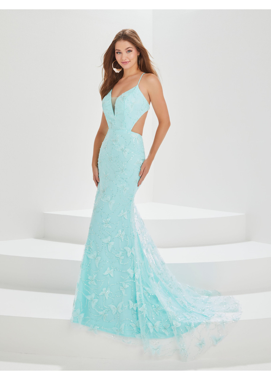 House of Wu 16012 3D Butterfly Mesh Tiffany Designs Gown
