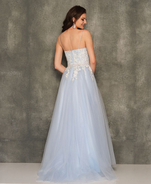 Dave and Johnny 10736 Ice Blue Prom Dress