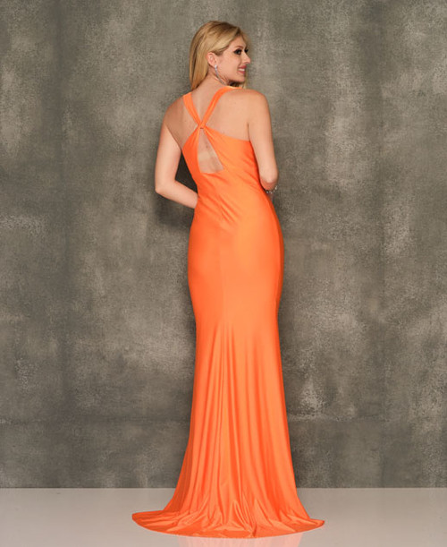 Dave and Johnny 10790 Tangerine Prom Dress
