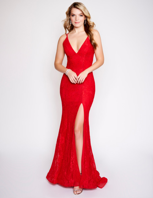 Nina Canacci 7509 Sleeveless V-neck Fitted Long Prom Dress