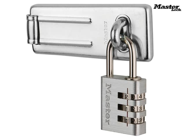 Master Lock - Hasp 89mm + 3-Digit Combination Padlock 30mm - Apex Tools ...