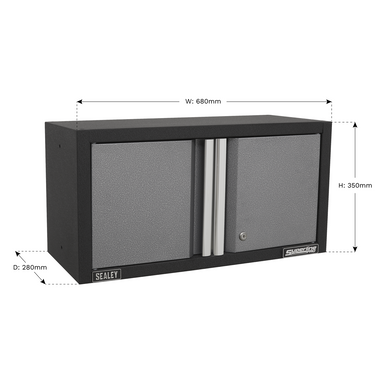 Superline PRO® Modular Wall Cabinet 2 Door 680mm - Apex Tools Trading Ltd