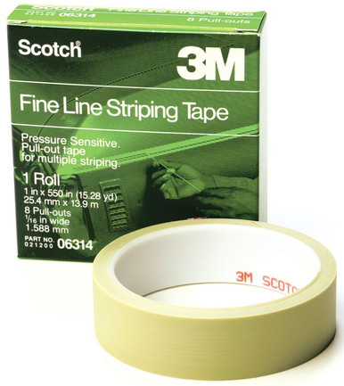3M Scotch Fine Line Slit Paint Striping Tape 25.4mm x 13.9m 3M 6314 ...