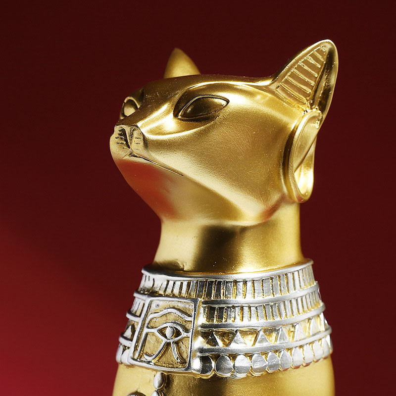 Egyptian Bastet Cat Statue – Black Resin Decor Figurine | Spiritual ...