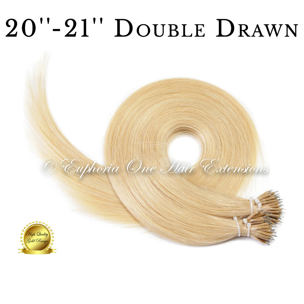 Nano Tip Brazilian Gold Remy Double Drawn Hair Extensions