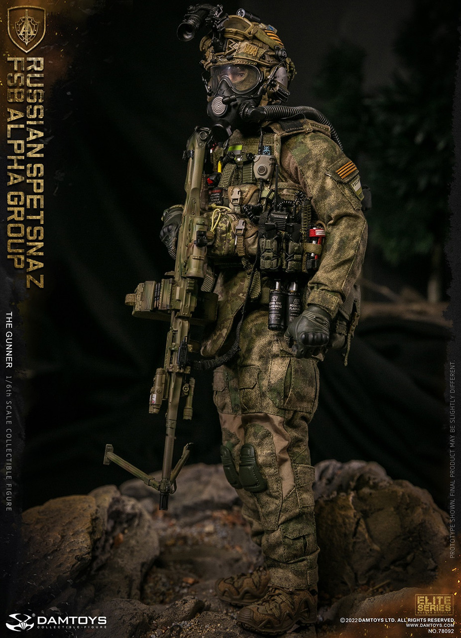 DamToys (78092) Russian Spetsnaz FSB Alpha Group Gunner Figure
