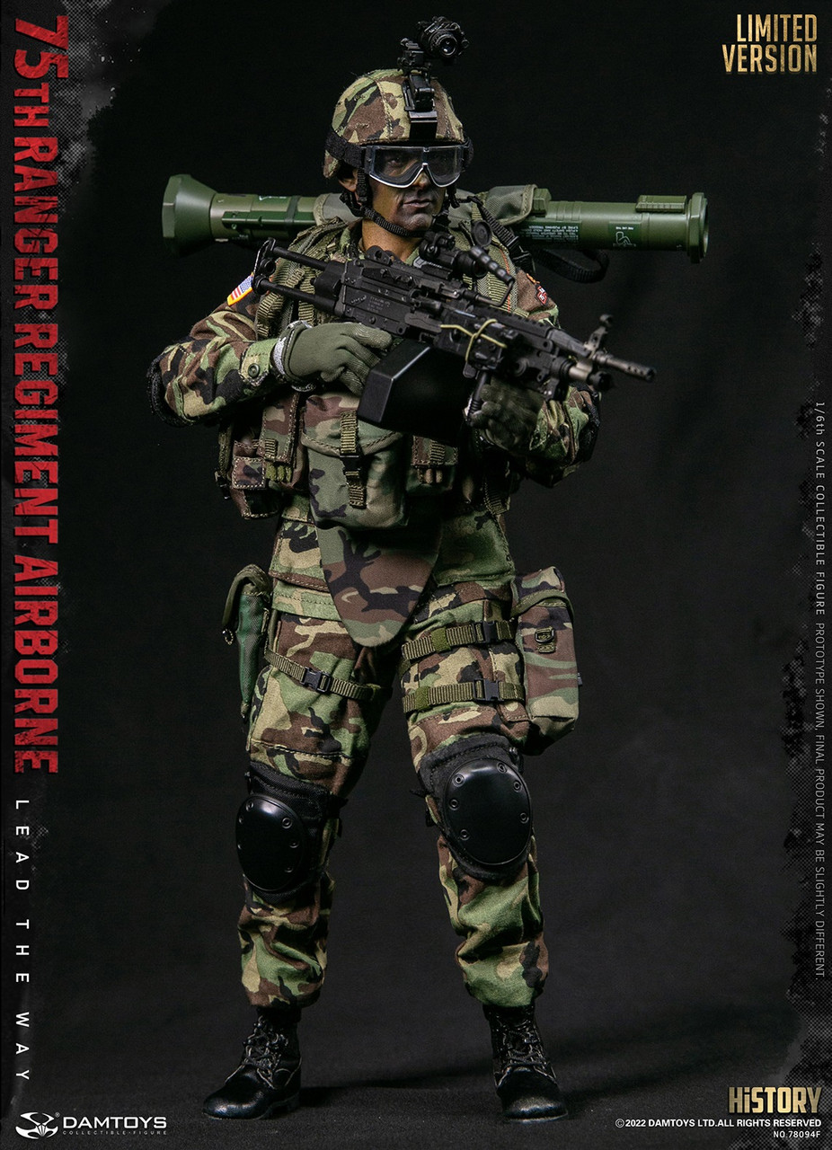 Dam Toys (78094F] 1/6 Scale 75th Ranger Regiment Airborne SAW Gunner ...