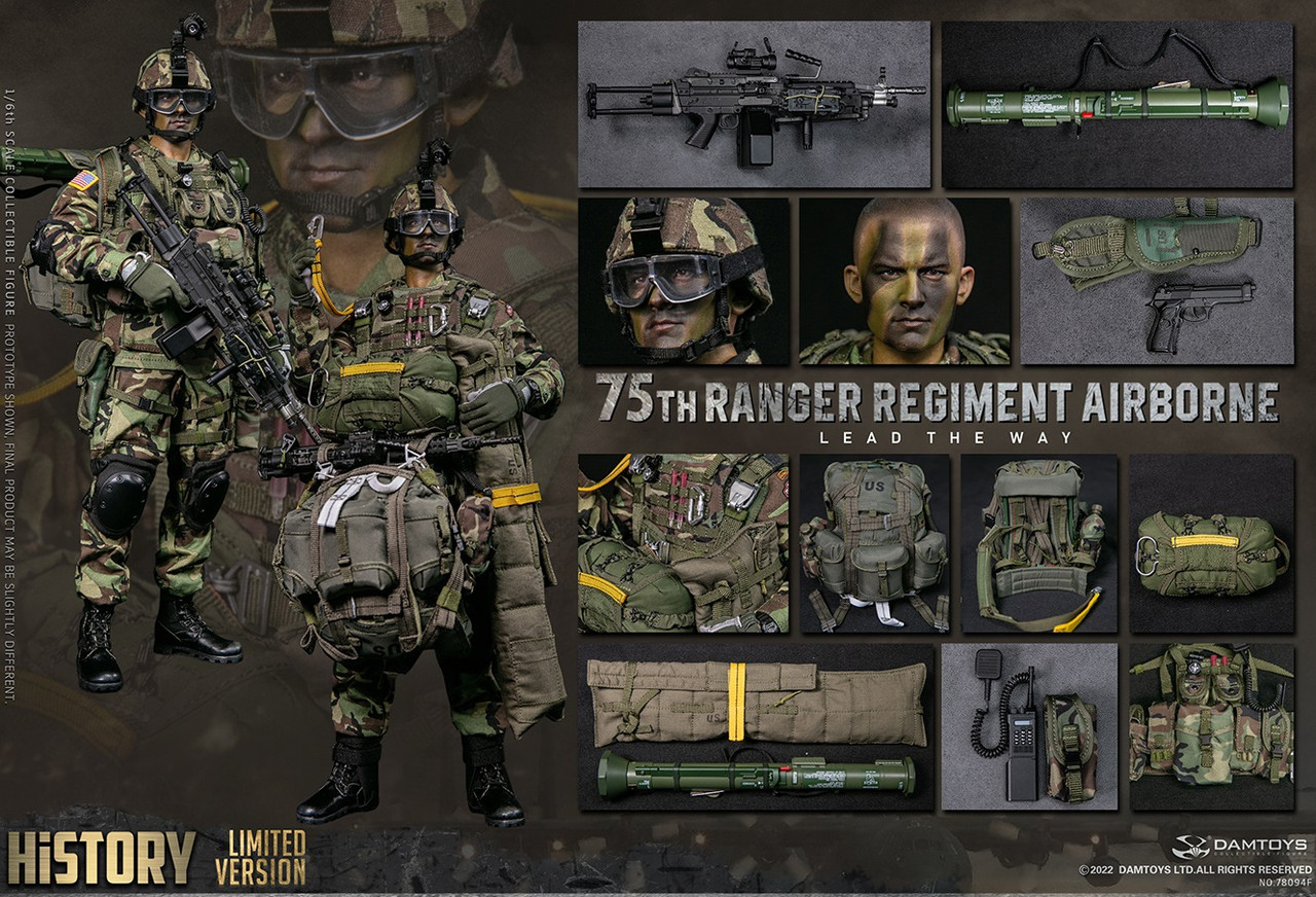 Dam Toys (78094F] 1/6 Scale 75th Ranger Regiment Airborne SAW Gunner ...