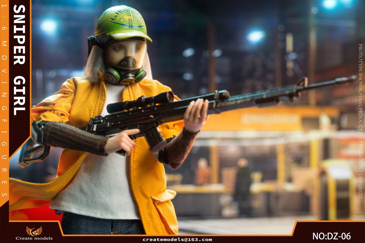 Create Models (DZ-06) 1/6 Scale Sniper Girl - Lan Figure