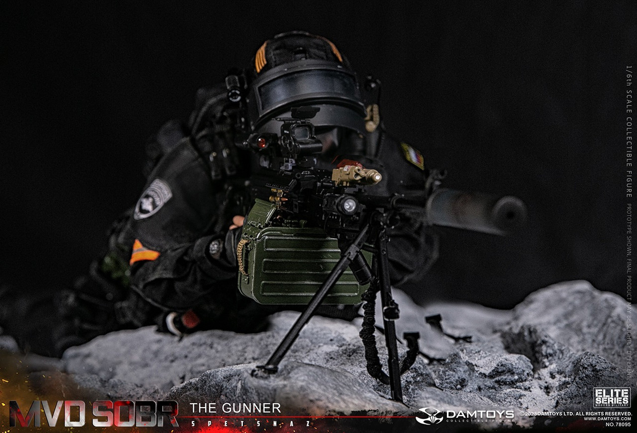 DAMTOYS (78095) 1/6 Scale Russian SPETSNAZ MVD SOBR PKM - The Gunner Figure