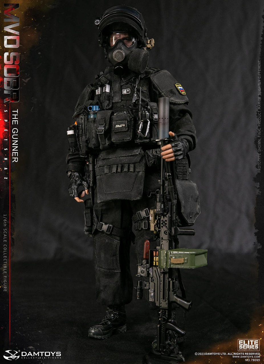 DAMTOYS (78095) 1/6 Scale Russian SPETSNAZ MVD SOBR PKM - The Gunner Figure
