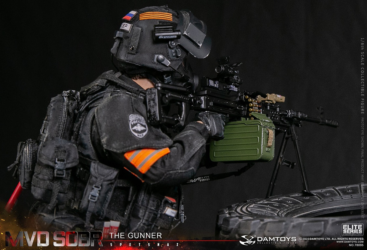 DAMTOYS (78095) 1/6 Scale Russian SPETSNAZ MVD SOBR PKM - The Gunner Figure
