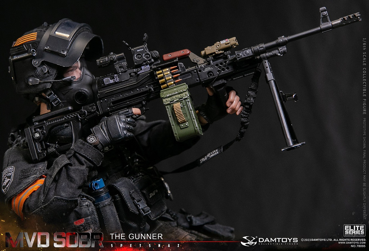 DAMTOYS (78095) 1/6 Scale Russian SPETSNAZ MVD SOBR PKM - The Gunner Figure