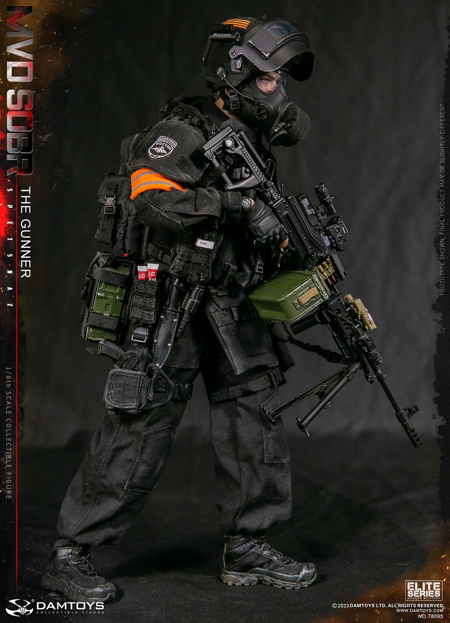 DAMTOYS (78095) 1/6 Scale Russian SPETSNAZ MVD SOBR PKM - The Gunner Figure