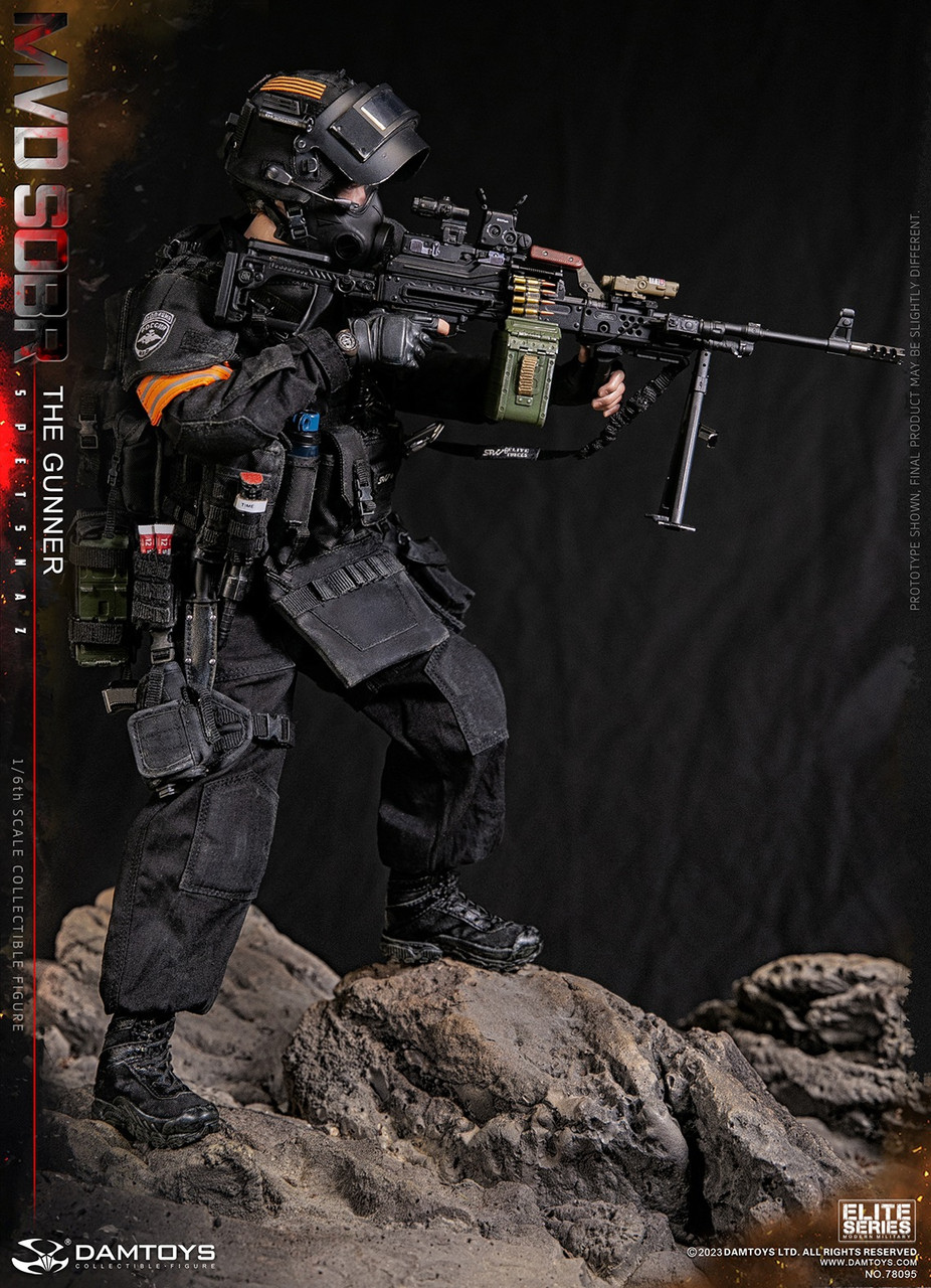 DAMTOYS (78095) 1/6 Scale Russian SPETSNAZ MVD SOBR PKM - The Gunner Figure