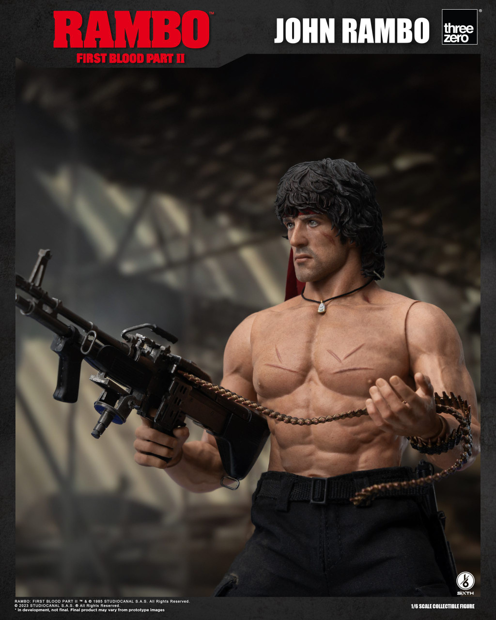 Threezero (3Z0328) 1/6 Scale Rambo: First Blood Part II - John Rambo Figure