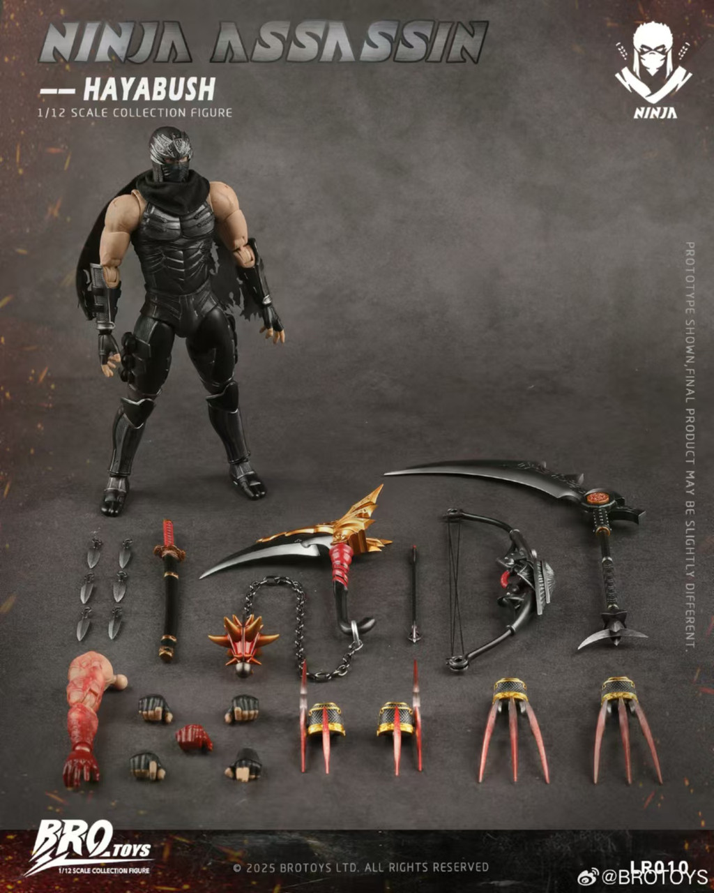 Bro Toys (LR010) 1/12 Scale Ninja Assassin Hayabusa Figure