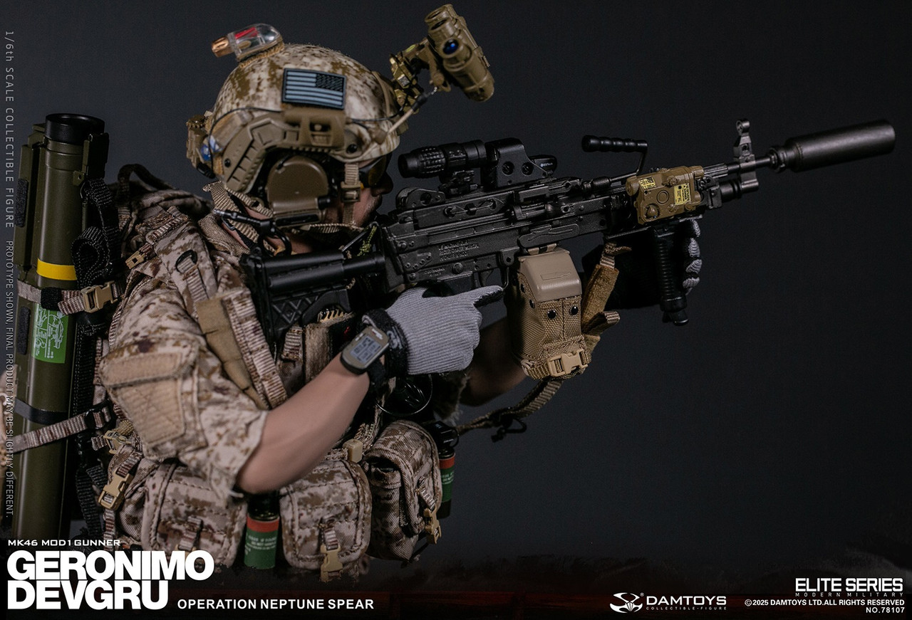 DAMTOYS (78107) 1/6 Scale DEVGRU Operation Neptune Spear “GERONIMO”MK46 ...