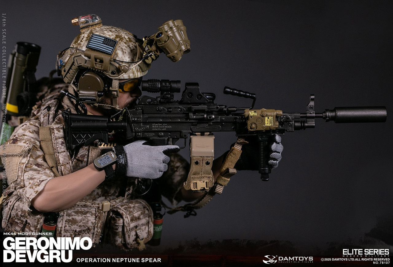 DAMTOYS (78107) 1/6 Scale DEVGRU Operation Neptune Spear “GERONIMO”MK46 ...