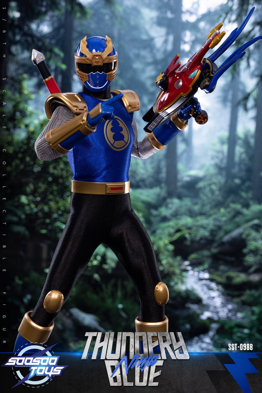 SooSoo Toys (SST098AB) 1/6 Scale Thundery Red & Blue Ninja Figure Set