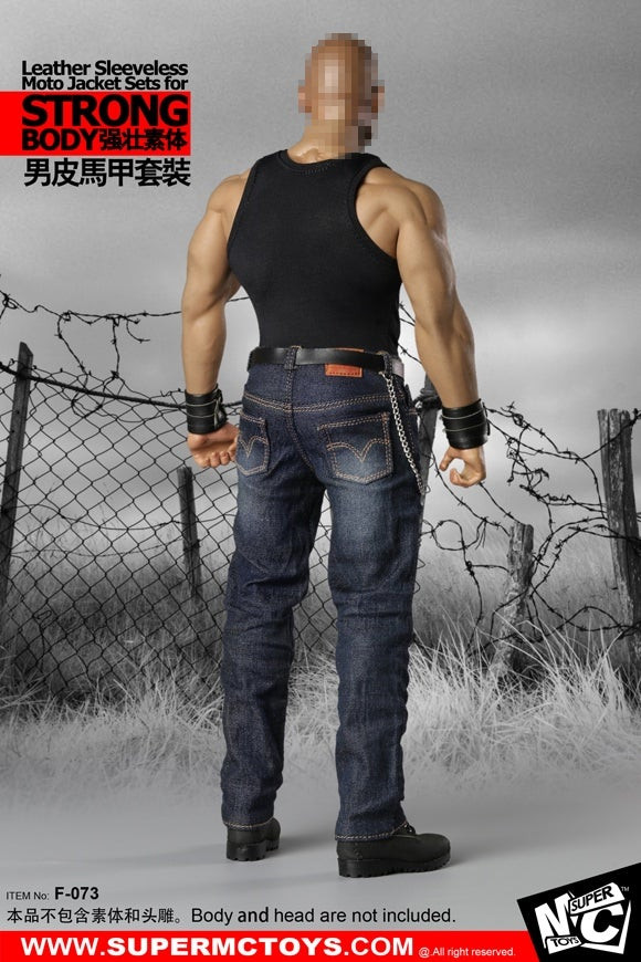 1/6 Scale Leather Moto Vest Set for M34/35 Body by SuperMC Toys