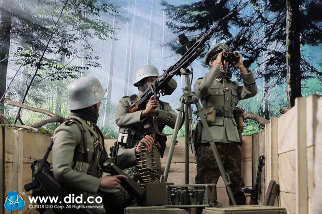 DID D80130 1/6 Scale WW2 SS Panzer Division Das Reich MG42 Gunner "Dustin" Collectible Figure