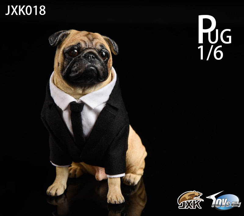 JXK (JXK018) 1/6 Scale Pug in Black Figure