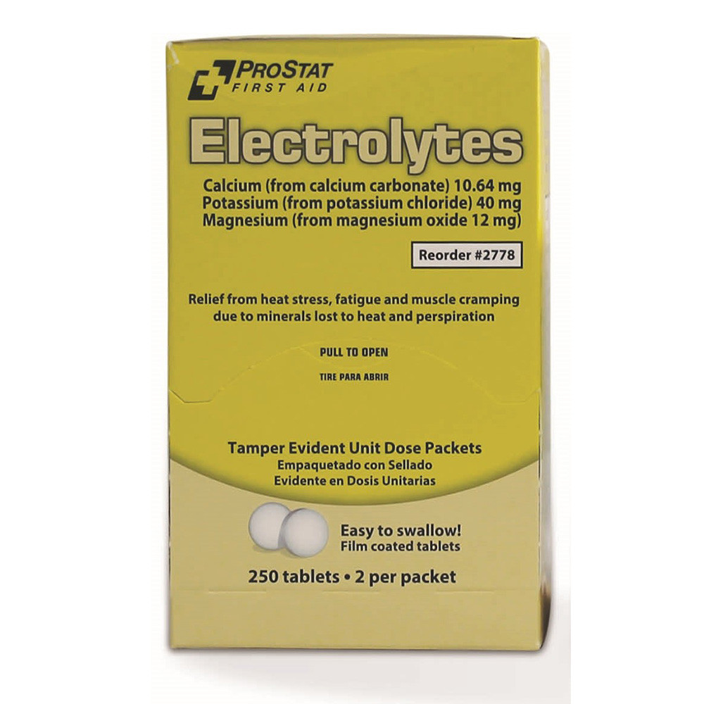 ProStat First Aid (2778), Electrolytes Tables-250/Box, Individually ...