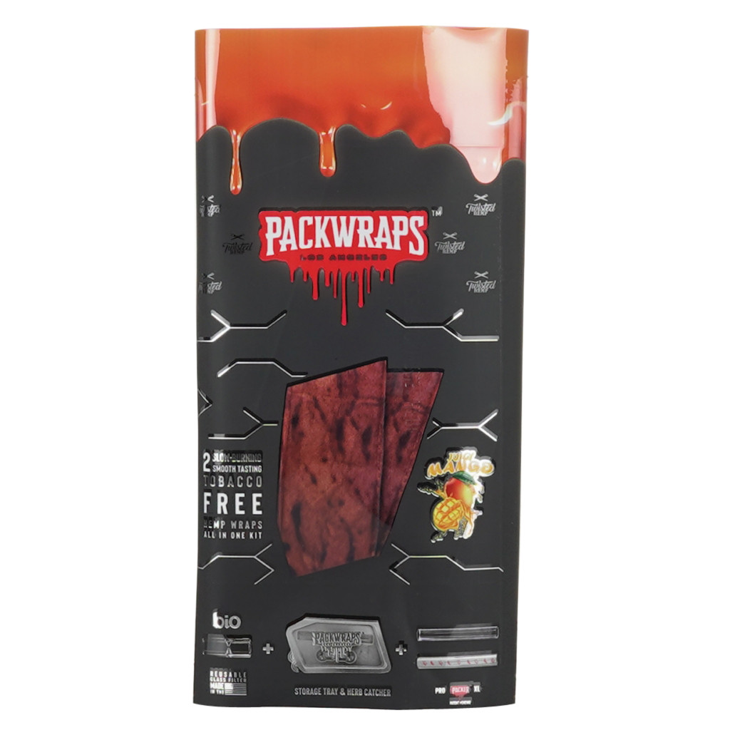 PACKWRAPS X TWISTED HEMP - JUICY MANGO 10CT