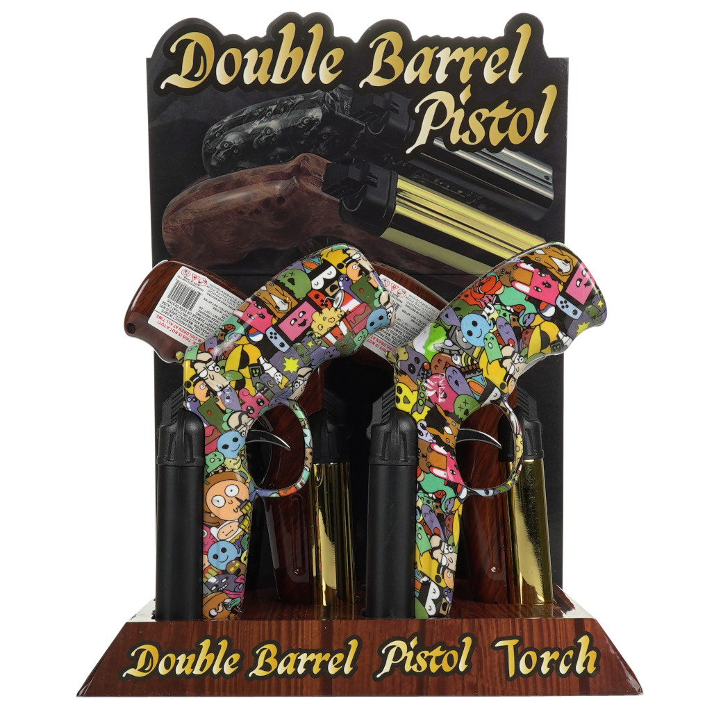 DOUBLE BARREL PISTOL TORCH - 8CT