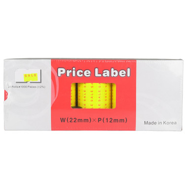 MOTEX LABEL - YELLOW W/ RED SALE