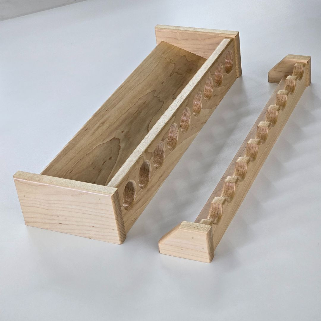 Fishing Rod Rack | Maple | 20 Inch | Wall Mount Vertical Pole Holder ...