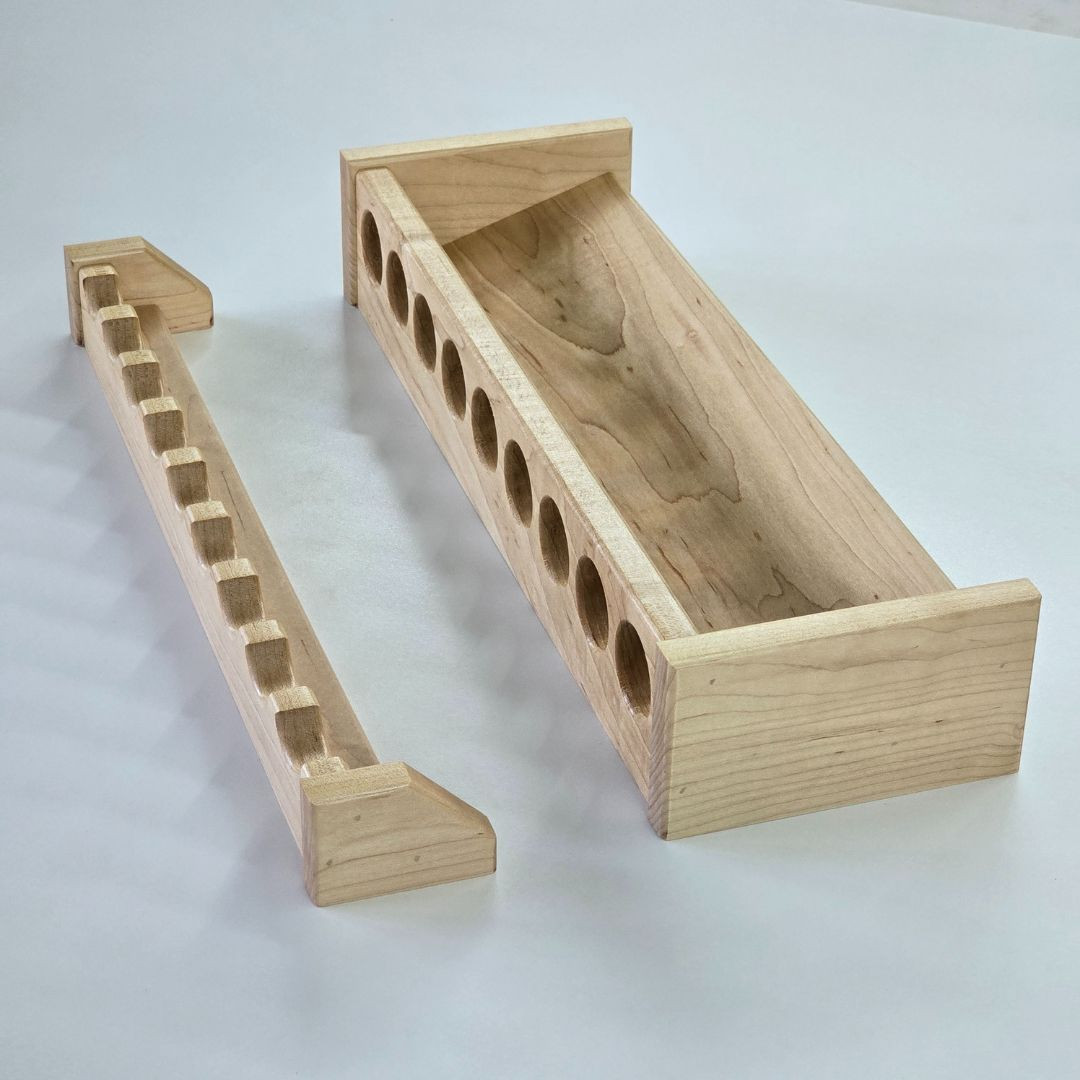 Fishing Rod Rack | Maple | 20 Inch | Wall Mount Vertical Pole Holder ...