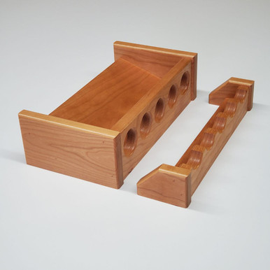 Solid Cherry Fishing Rod Rack, 12 Inch 5 Rod Rack - Chris Skrobarczyk ...